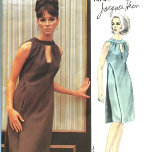 1960s Mod VOGUE 1474 COCKTAIL DRESS Pattern Evening Gown Pattern ...