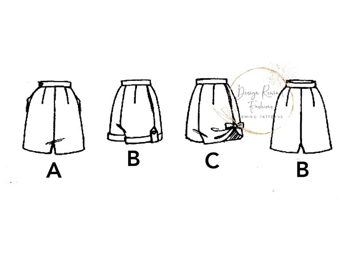 Instant Download 1950s Vintage Shorts Sewing Pattern in 3 - Etsy