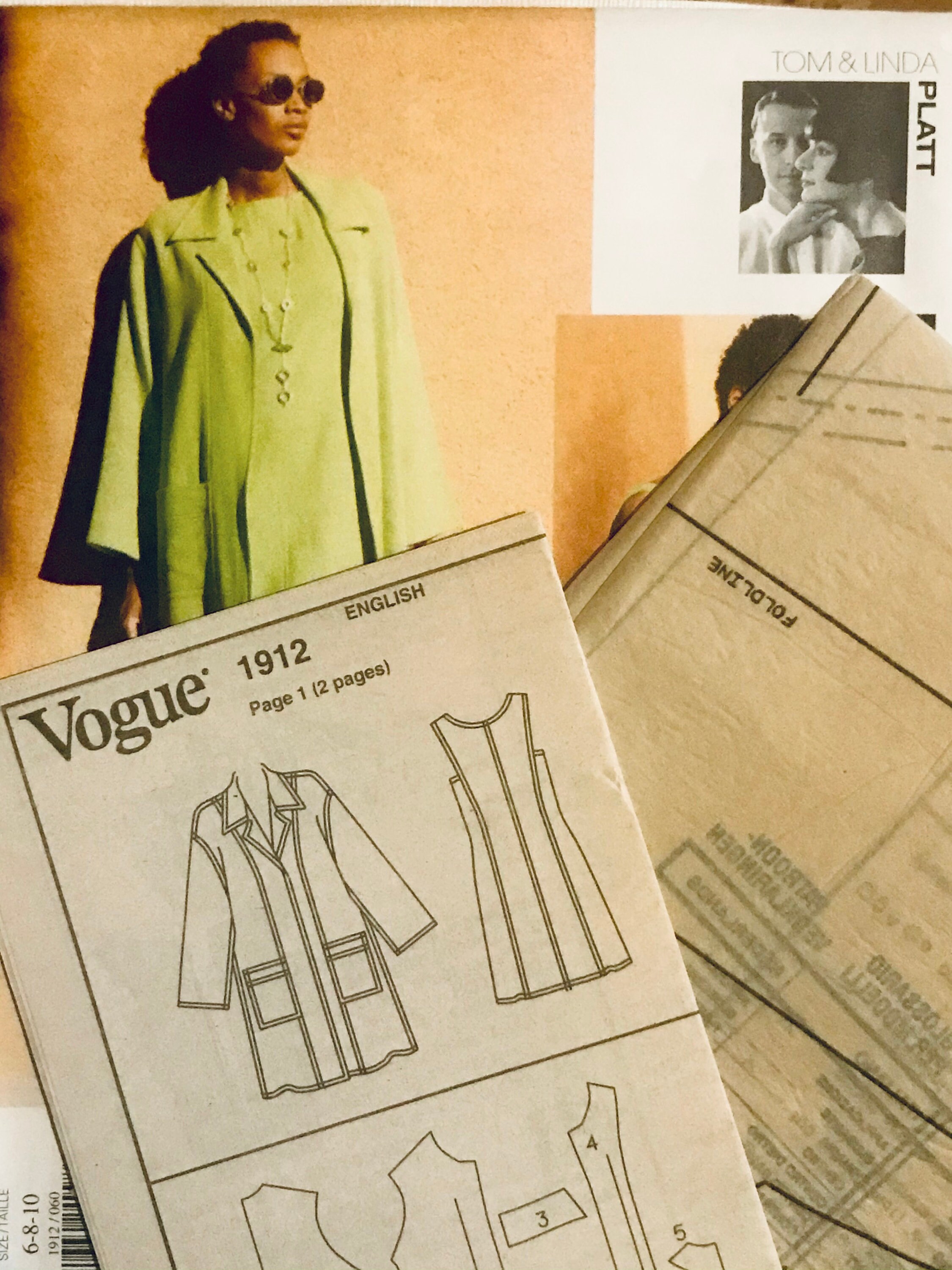 Vintage Vogue 1912 DRESS & JACKET Pattern Sleeveless Dress Size 6 8 10 ...