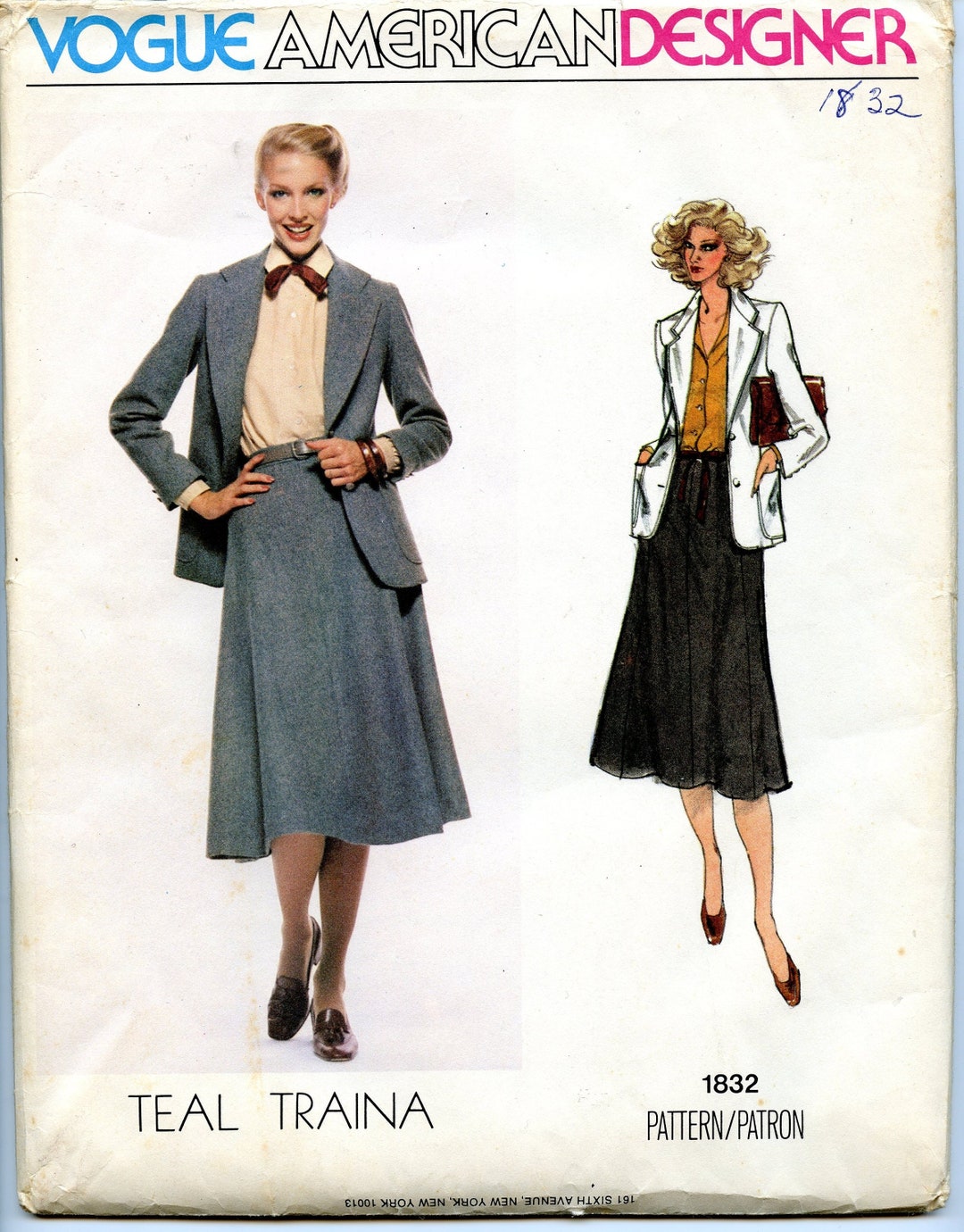 1970s Vintage Vogue 1832 Women's Jacket & Skirt Sewing Pattern - Vogue ...