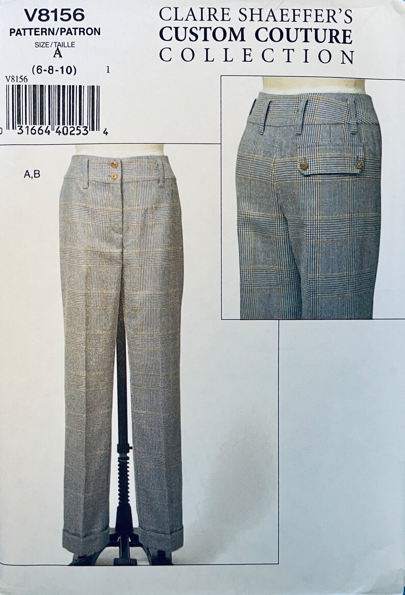 Vogue 8156 Claire Shaeffer Custom Couture Womens Straight-leg Pants ...