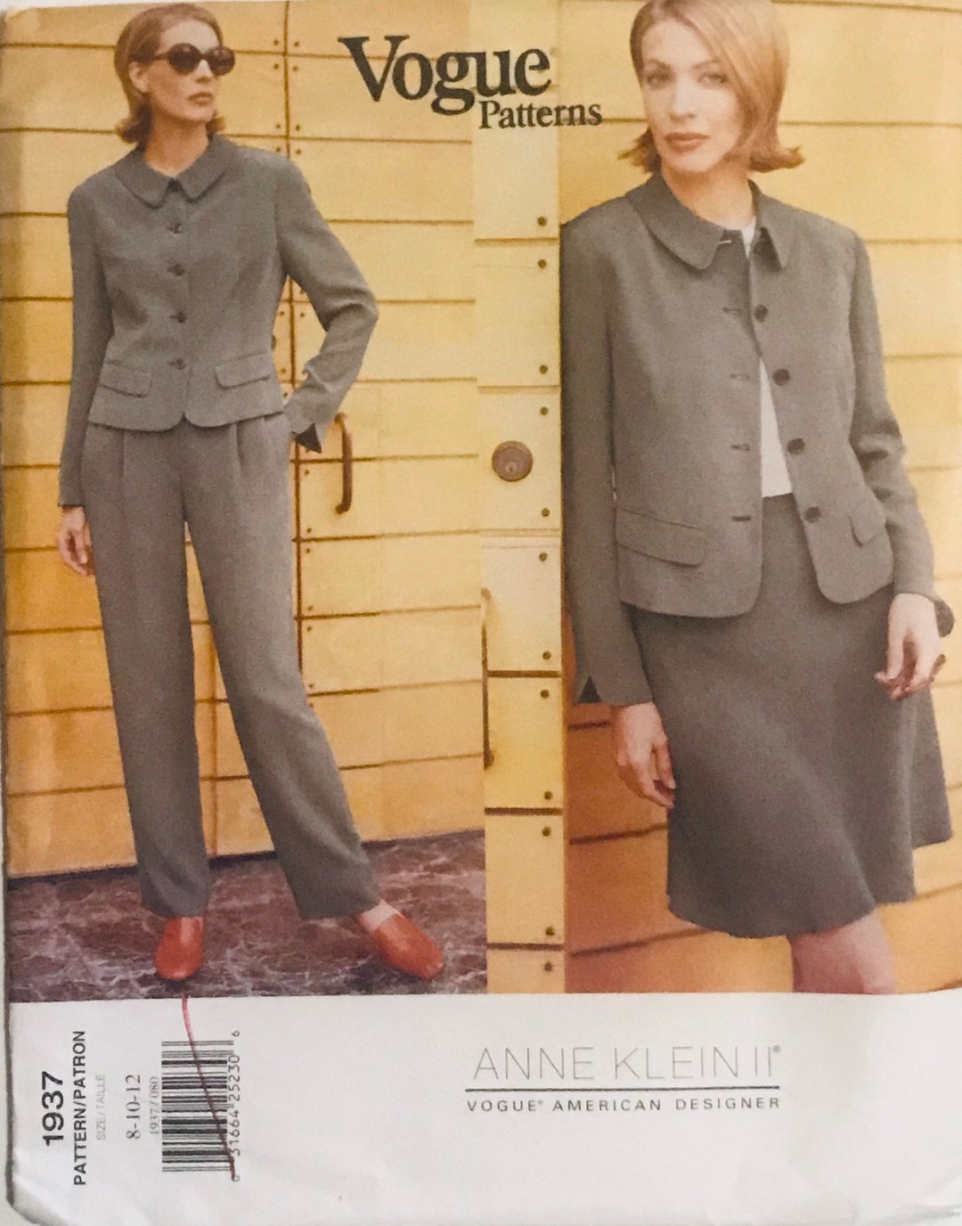 VOGUE SUIT PATTERN Skirt Pants Jacket Vogue 1937 American Designer ...