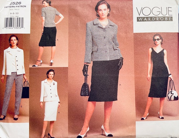 2000s Vintage VOGUE 2526 WARDROBE PATTERN Jacket Top Dress - Etsy