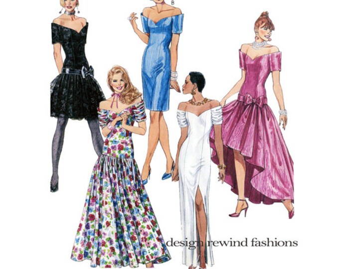 1990s EVENING GOWN Sewing Pattern Sexy Strapless Dresses Fit & - Etsy