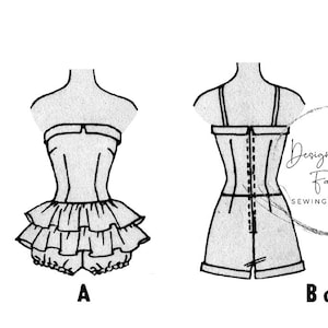 Instant Download PDF Vintage 1950s Bombshell BATHING SUIT Pattern ...