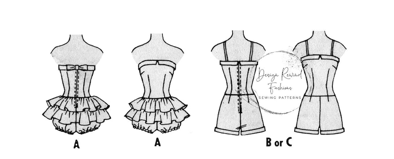 1950s Bombshell BATHING SUIT PATTERN Vintage Ruffle Skirt - Etsy