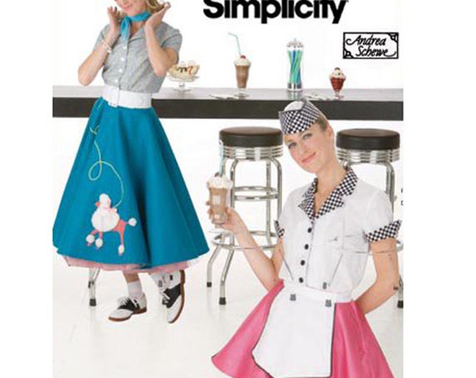 1950s SOCK HOP POODLE Skirt & Drive-in Soda Jerk Waitress - Etsy
