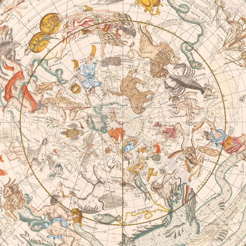 Celestial Map - Astronomic Map, Diagram - Poster / Print - Etsy