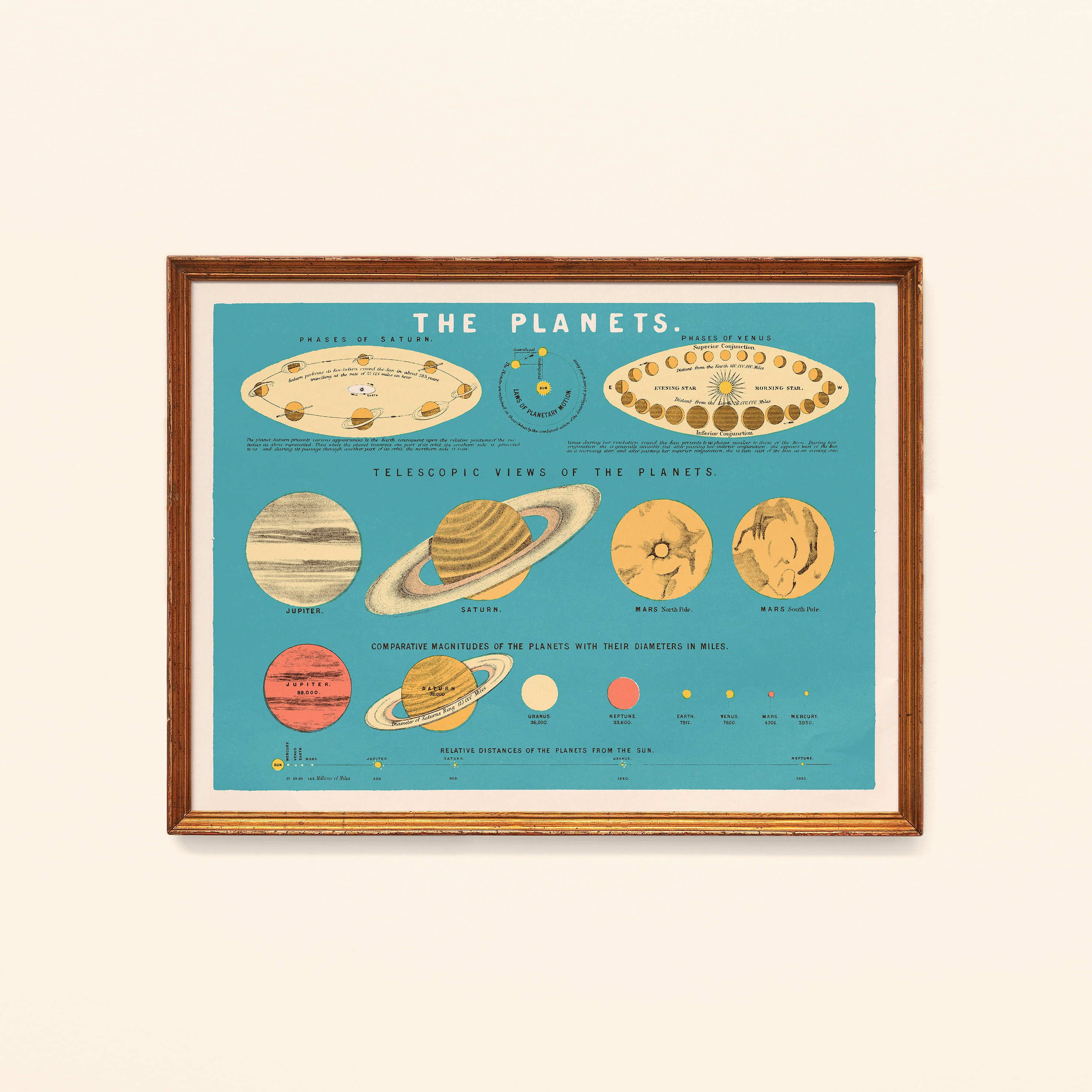 The Planets Diagram Poster / Print - Etsy