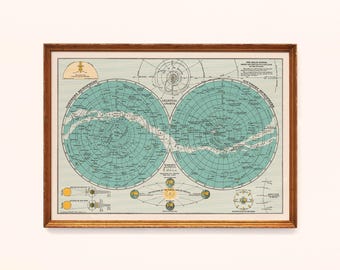 Celestial Charts Astronomic Map, Diagram Poster / Print - Etsy