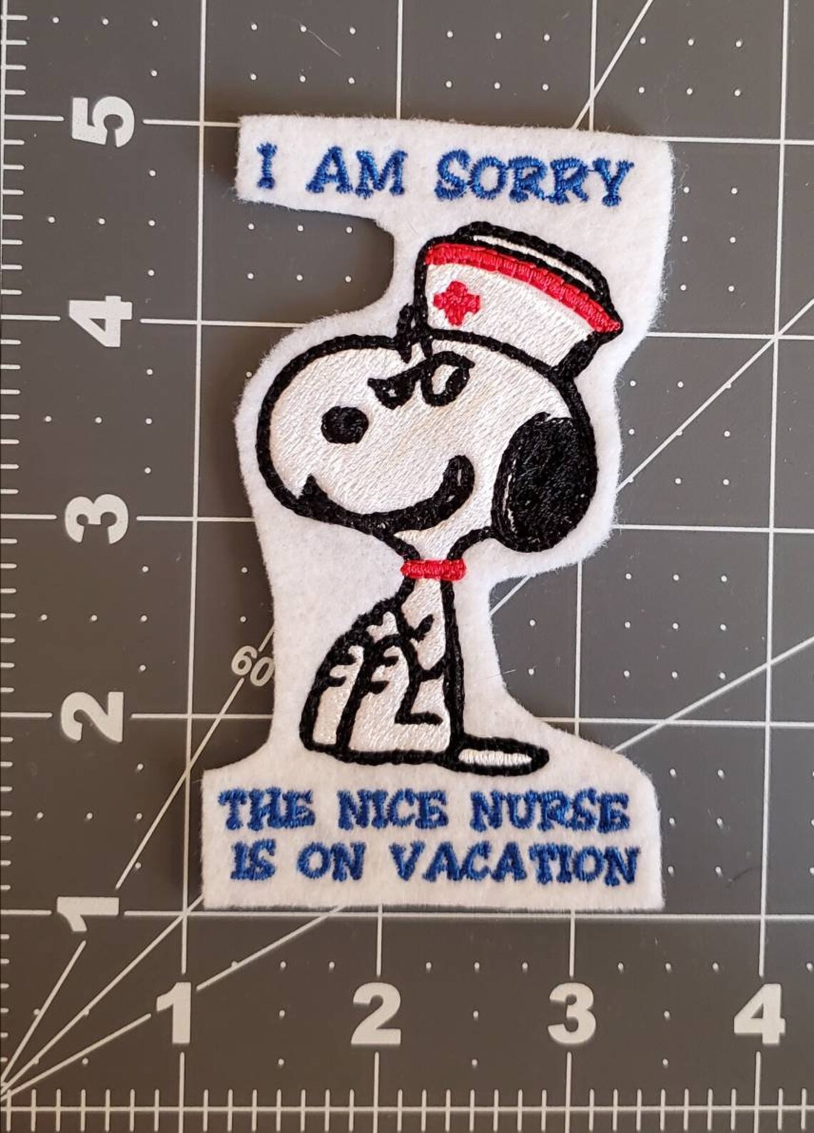 Peanuts Snoopy Iron on Patches Snoopy Graduation Nice Nurse | Etsy