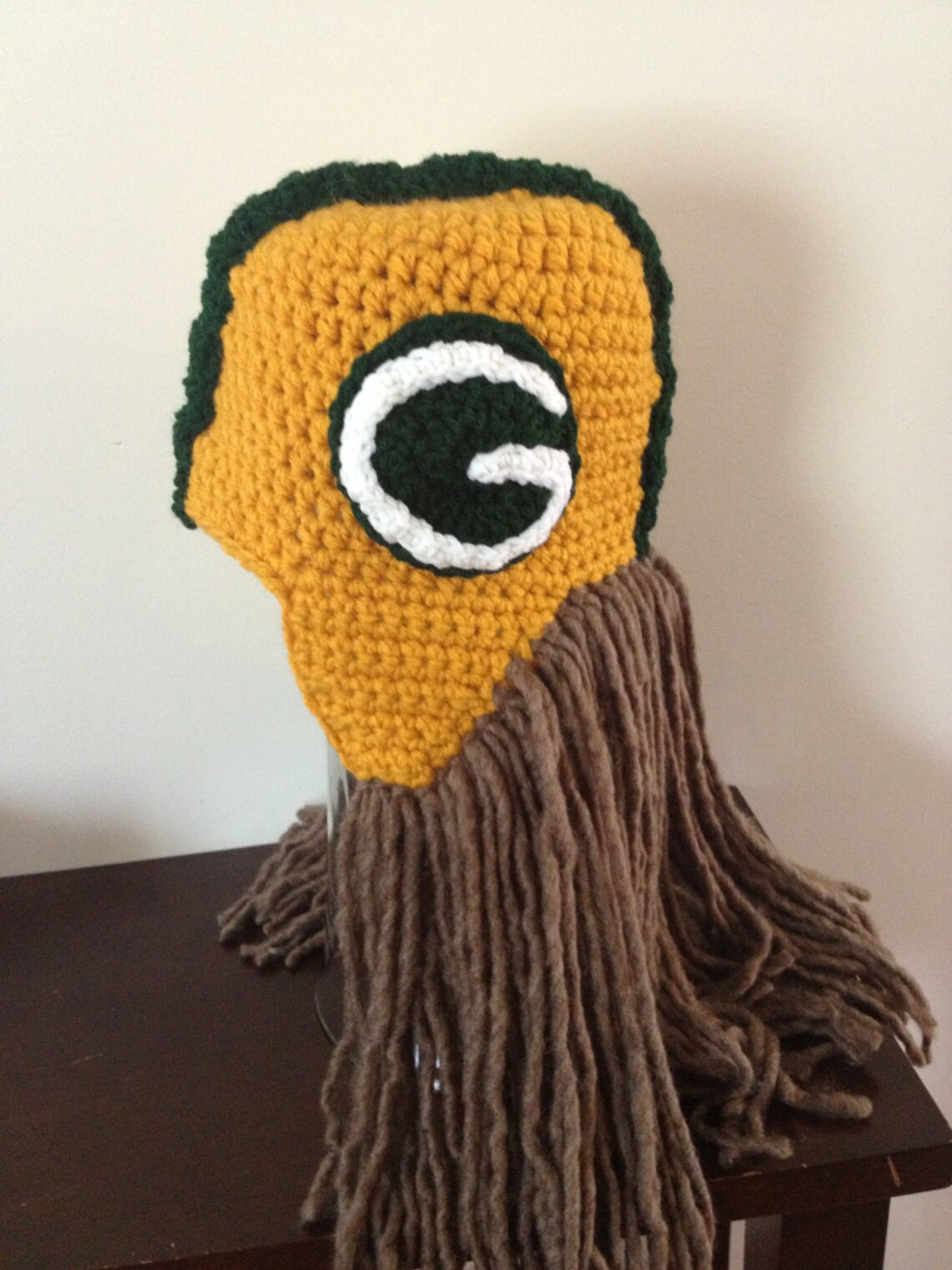 Green Bay Packers Helmet Beanie With Dreads | Etsy