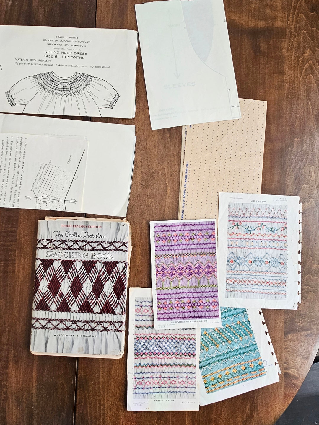 Vintage Smocking Patterns, Charts and Smocking Book 1950's - Etsy