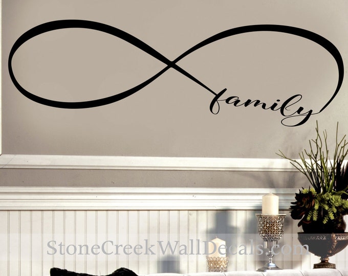 Family Wall Decal Infinity Family Decal Infinite Family Sticker Family ...