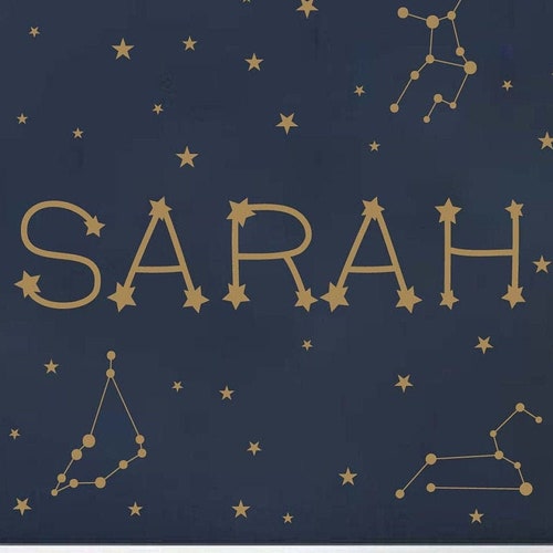 Constellations Decal Stars Wall Decal Custom Name Vinyl - Etsy