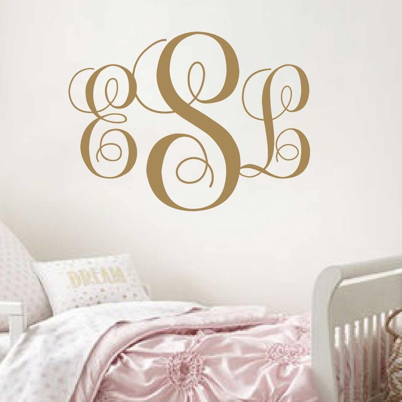 Monogram Wall Decal - Etsy