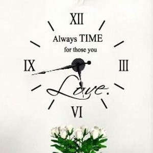 Clock Wall Decal Large Wall Clock Kit | Wall Sticker Clock Clock Hands ...