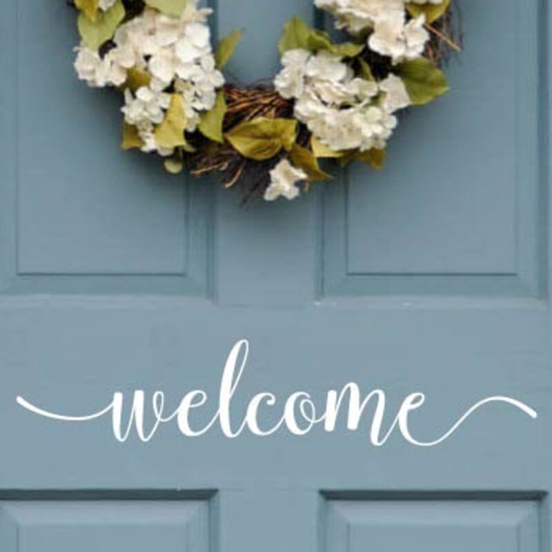Welcome Door Decal - Etsy