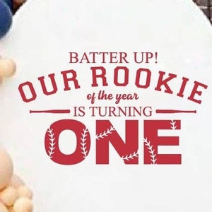 Rookie of the Year First Birthday Decal. Baseball Birthday Party Decor ...