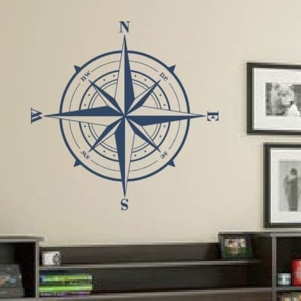 Compass Wall Decal - Etsy