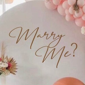 Marry Me Decal for DIY Sign Poster and Party Backdrops. Personalized ...