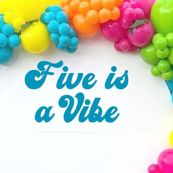 Five is a Vibe Backdrop - Etsy