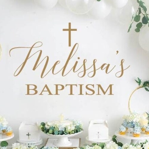 Baptism Wall Decal for Balloon Arch Balloon Arch Decoration | Etsy
