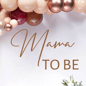Mama to Be Baby Shower Party Decal Sign. Gender Reveal Girl or Boy Baby ...