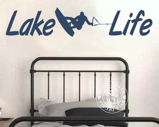 Wakeboard Vinyl Decal, Wave Decal, Mountain Decal, Boat Sticker ...