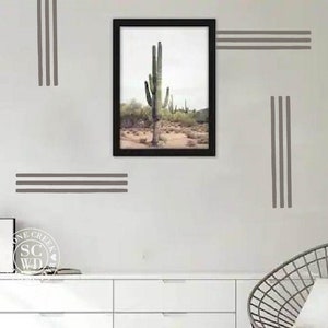 Line Wall Decals, Set of 15 Large Line Wall Decal, Modern Hand Drawn ...