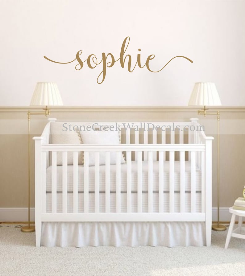 Name Wall Decal Girl Nursery Decal Personalized Name Decal | Etsy
