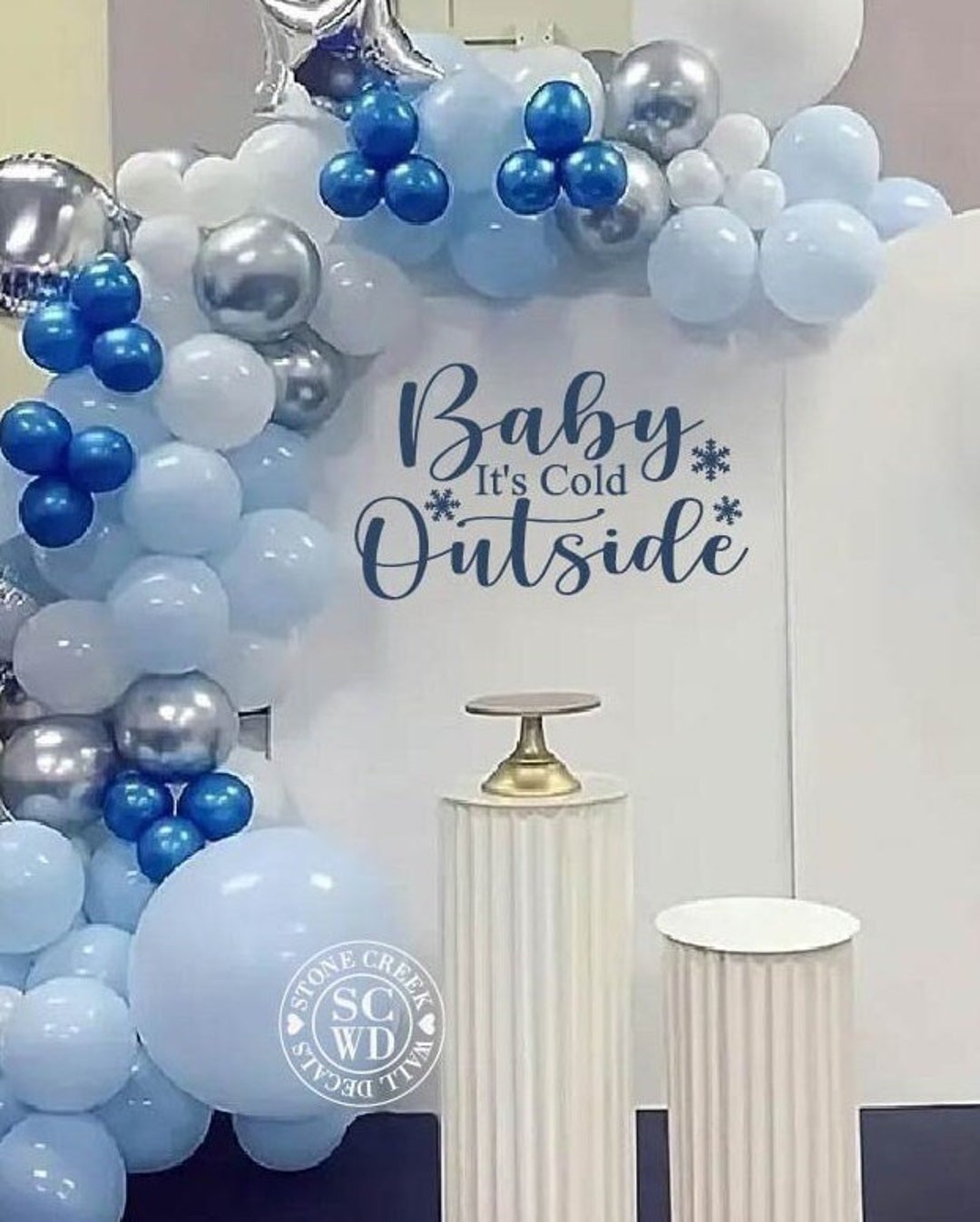 Baby It's Cold Outside Winter Christmas Party Decal. Christmas and ...