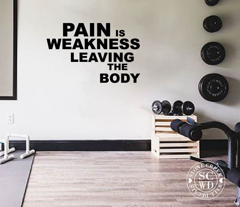Pain is Weakness Leaving the Body Sports Wall Decal Athlete | Etsy