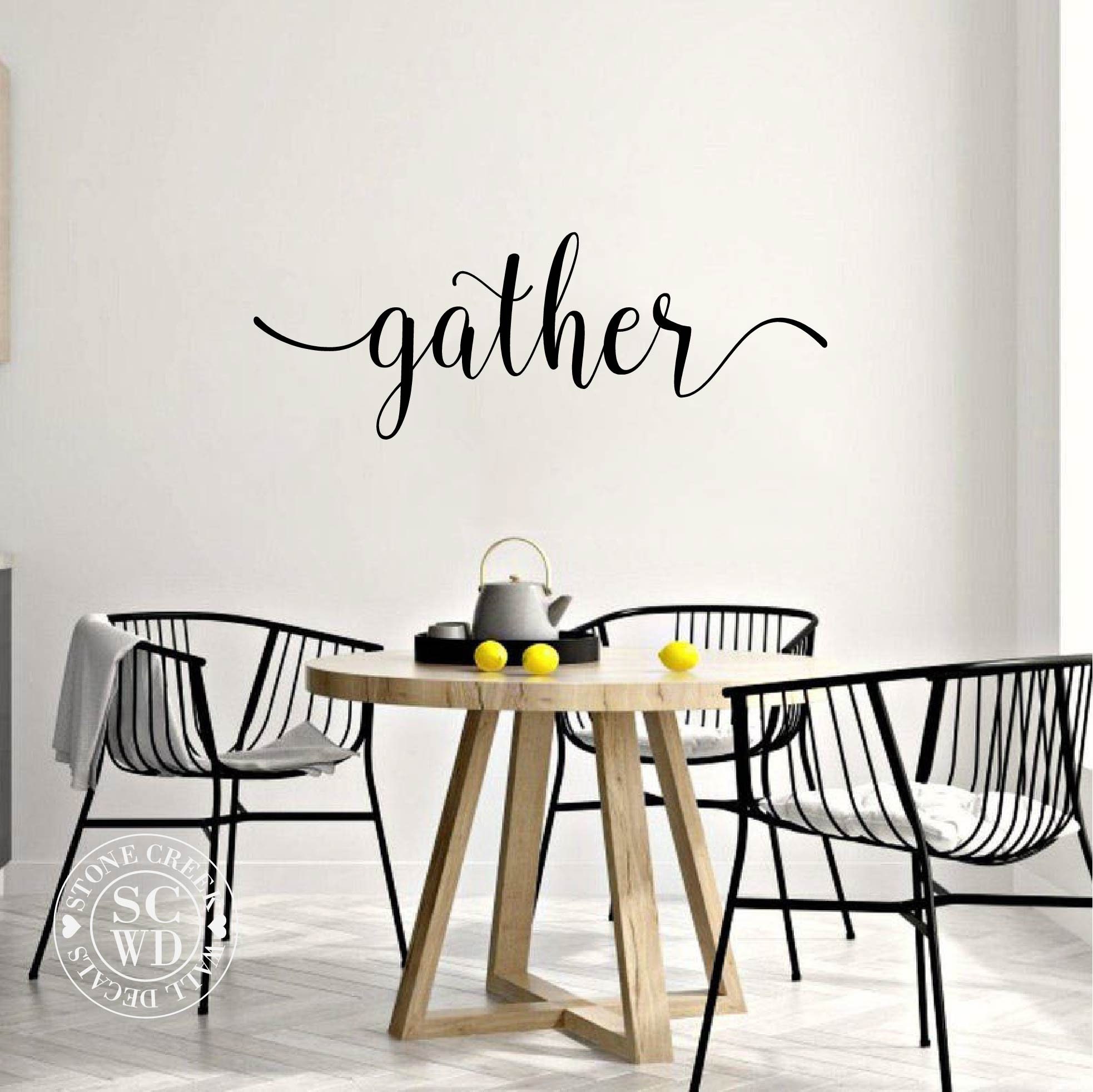 Gather Wall Decal Living Room Dining Room Family Decor Gather - Etsy UK