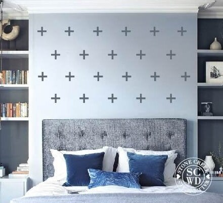 Plus Sign Wall Decals Set Plus Sign Decal Geometric Wall | Etsy