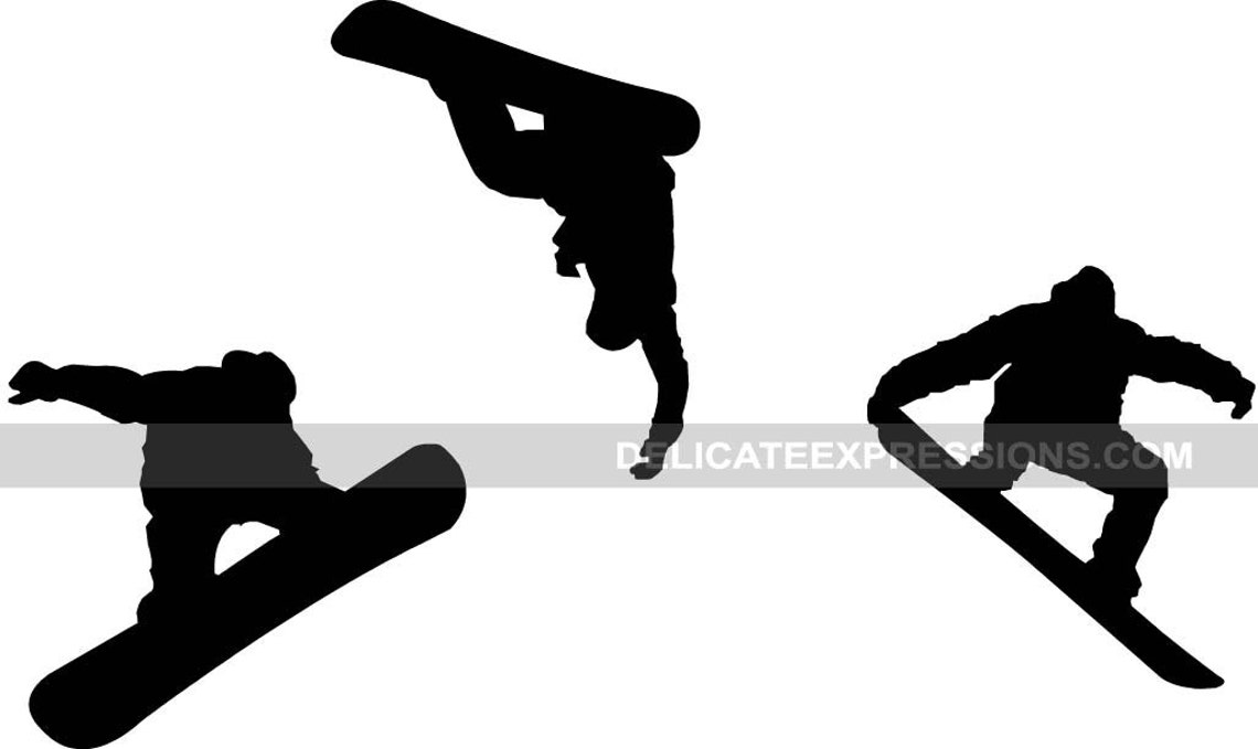 Set of 3 Snowboard Decals Sports Wall Decals Decals for - Etsy