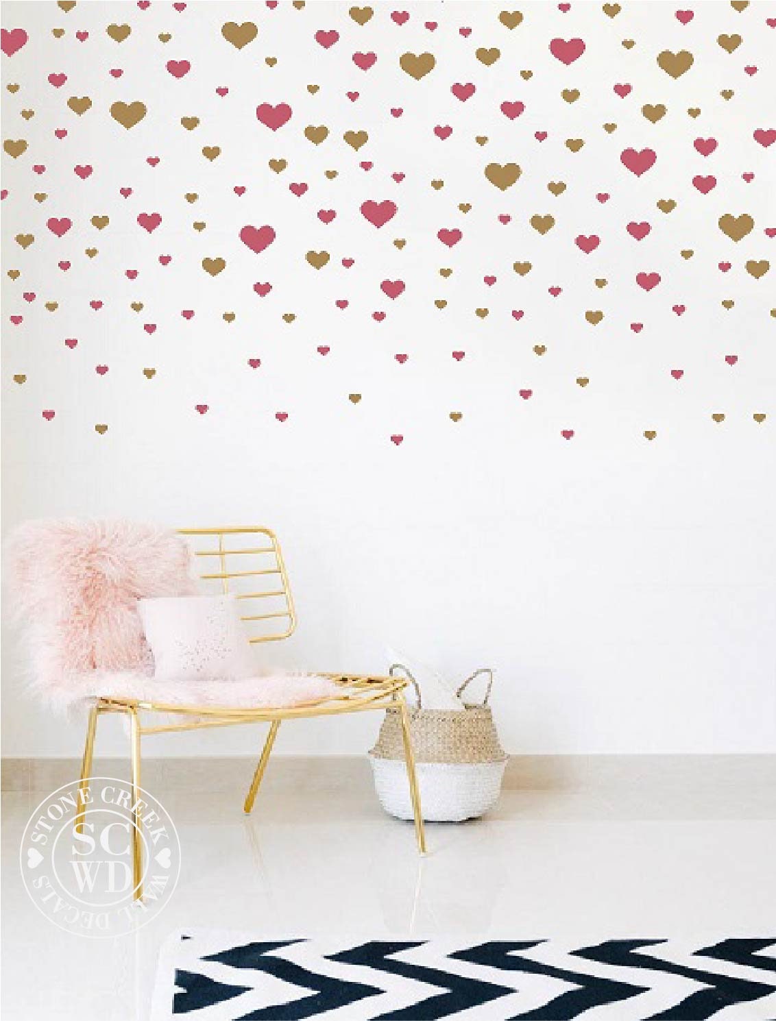 Heart Wall Decals Vinyl Wall Decals 220 Heart Decals 2 | Etsy