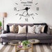Clock Wall Decal Large Wall Clock Kit Wall Sticker Clock Clock Hands ...