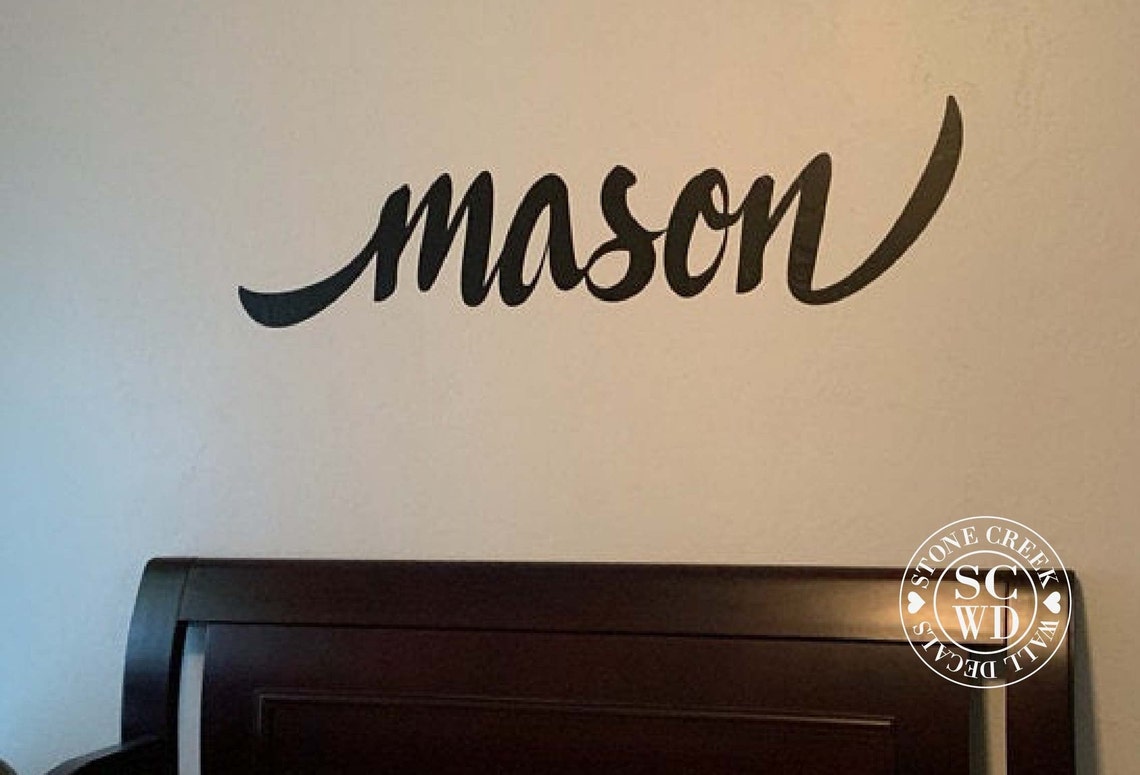 Personalized Name Vinyl Wall Decal Bedroom Wall Decal for - Etsy