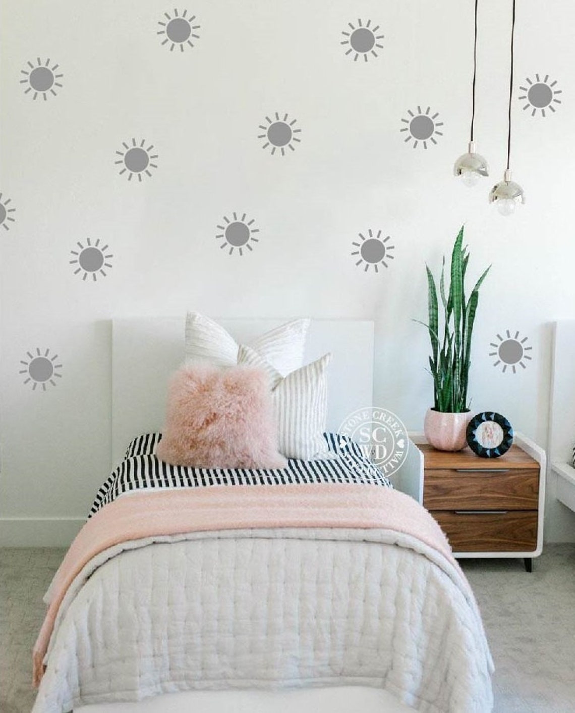 Sun Wall Decals, Sunshine Wall Stickers, BOHO Wall Decal, Set of Sun ...