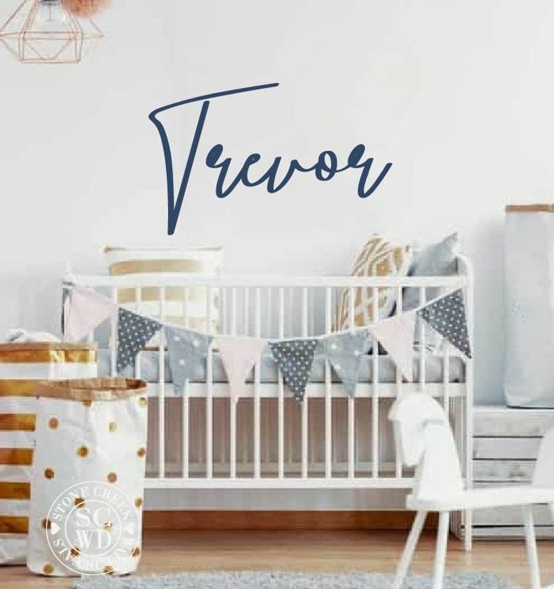 Personalized Name Wall Decal Custom Wall Sticker Boys Name | Etsy