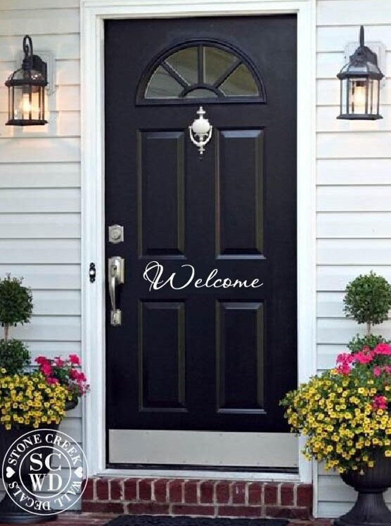Welcome Door Decal front Door Decal Welcome Vinyl Decal Front Door ...