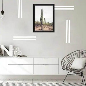 Line Wall Decals, Set of 15 Large Line Wall Decal, Modern Hand Drawn ...