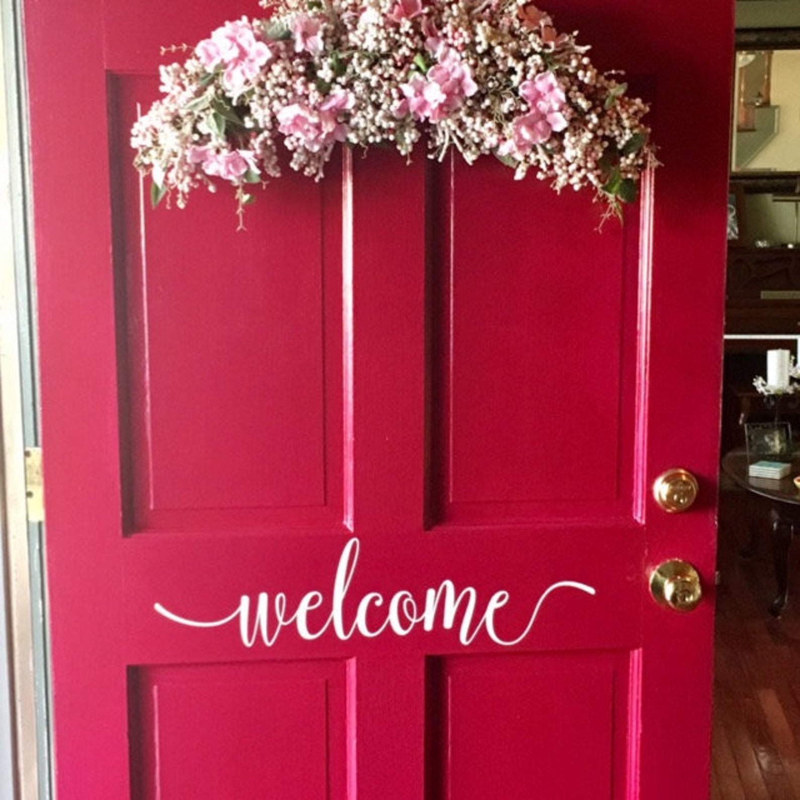 Welcome Door Decal Front Door Decal Welcome Vinyl Decal D024 | Etsy