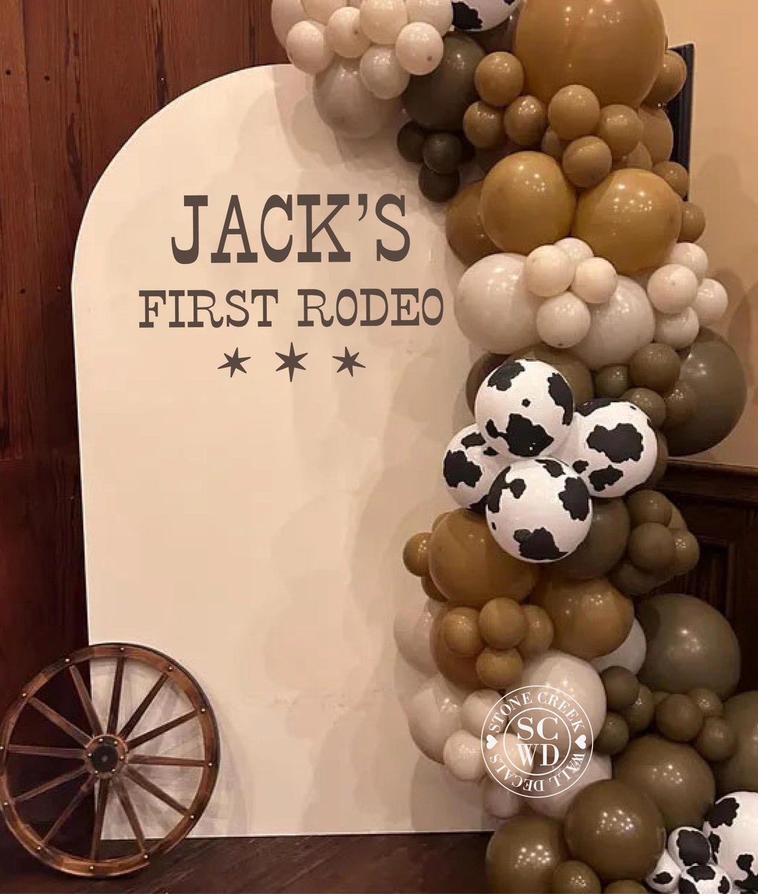 First Rodeo Birthday Party Decal Personalized Name & Age Birthday Party ...