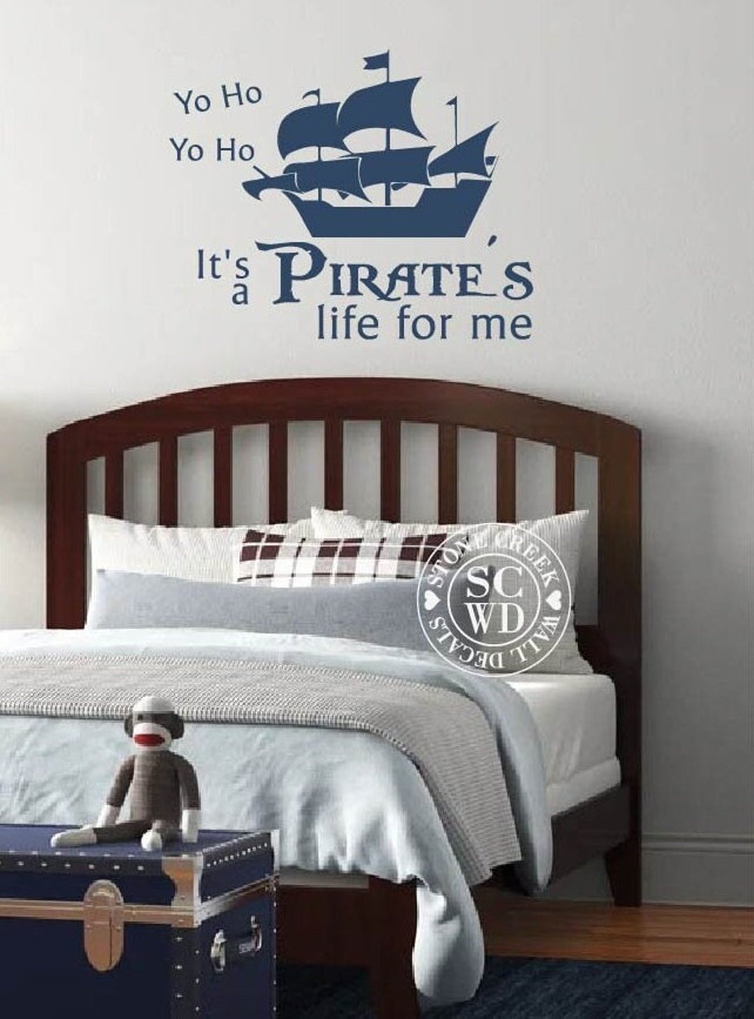 Pirate Wall Decal Boys Room Wall Decal It's a Pirate's Life for Me Yo ...