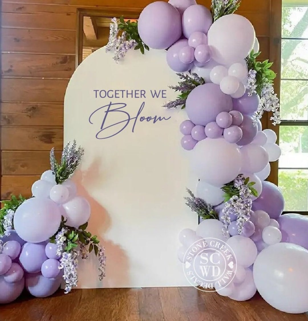 Together We Bloom Bridal Shower Party Decal Sign | Bridal Shower Decal ...