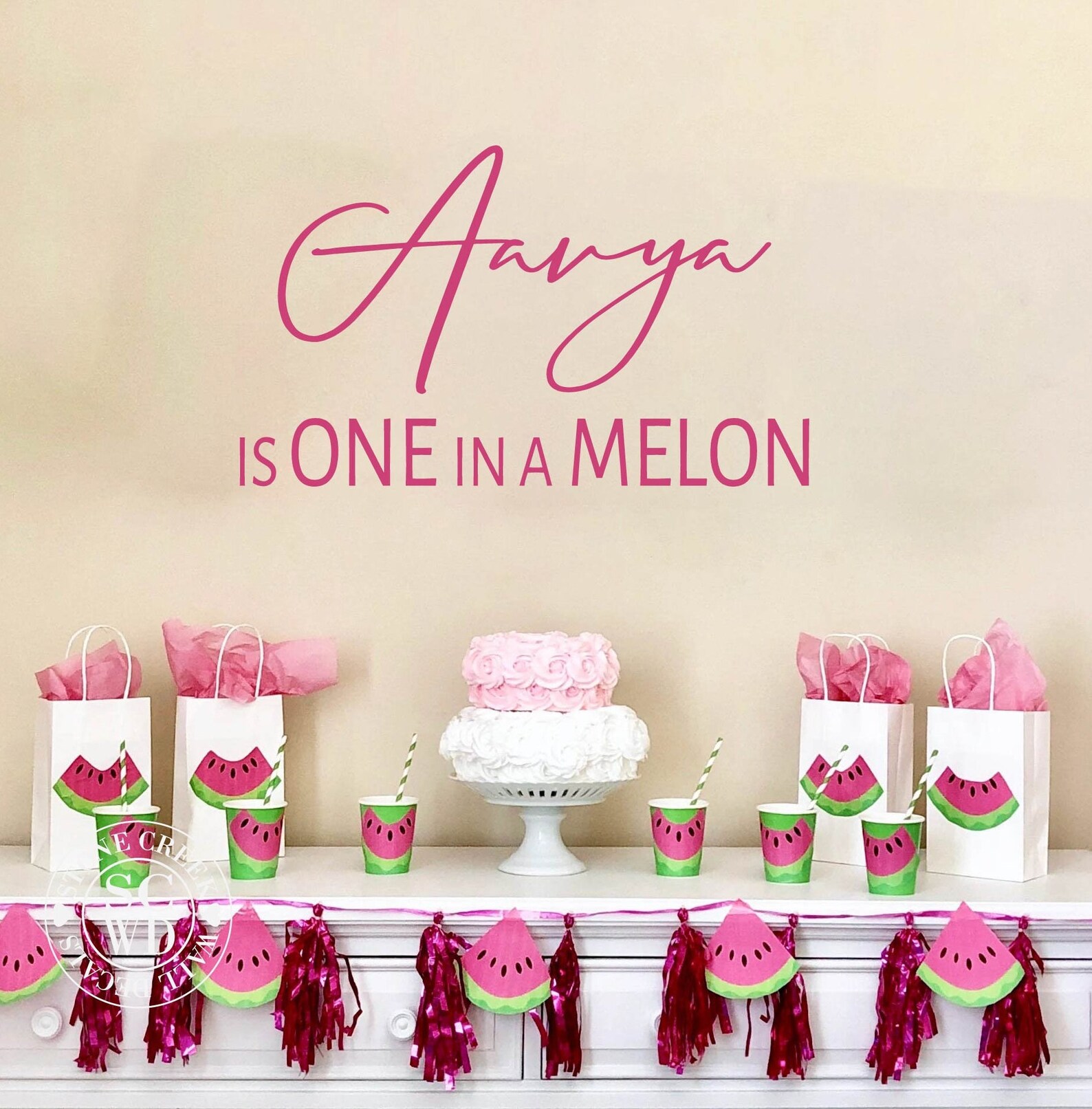 One in a Melon Birthday Decal One in a Melon Birthday - Etsy