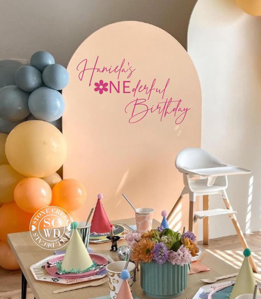 Onederful Birthday Personalized First Birthday Party Decal. Turning ONE ...