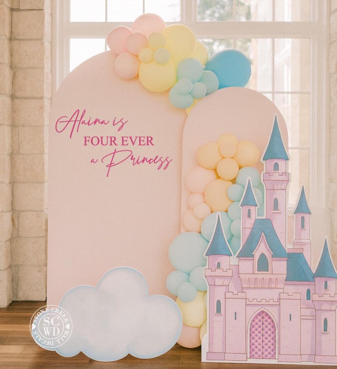 Four Ever a Princess Vinyl | Fairytale Backdrop Display for Girl’s 4th ...